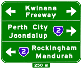 Category 2 - Guide Signs | Main Roads Western Australia