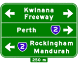 Category 2 - Guide Signs | Main Roads Western Australia