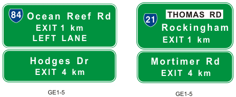 Guidelines for Direction Signs in the Perth Metropolitan Area | Main ...