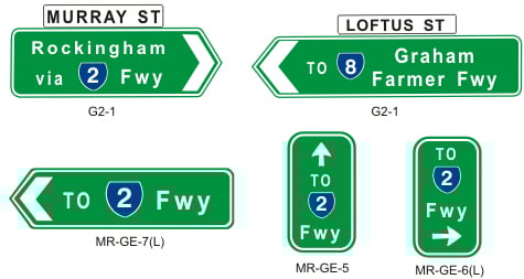 Guidelines for Direction Signs in the Perth Metropolitan Area | Main ...