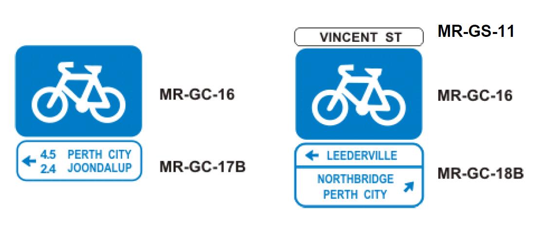 Bicycle Directional Signs | Main Roads Western Australia